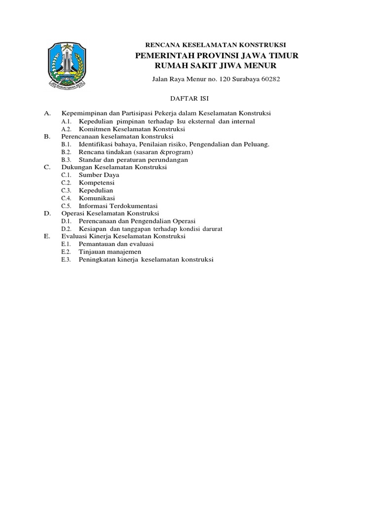 RKK Gedung Terintegrasi RSJ Menur Revisi 29 April | PDF