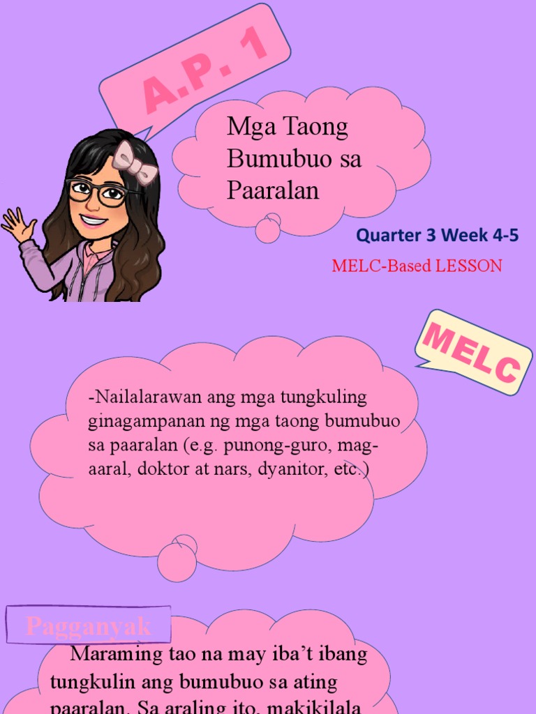 AP 1 Q3 WEEK4 - 5 Mga Taong Bumubuo Sa Aming Paaralan | PDF