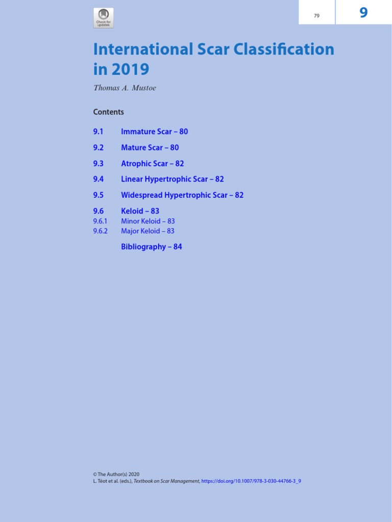 International Scar Classification in 2019 | PDF | Scar | Physiology