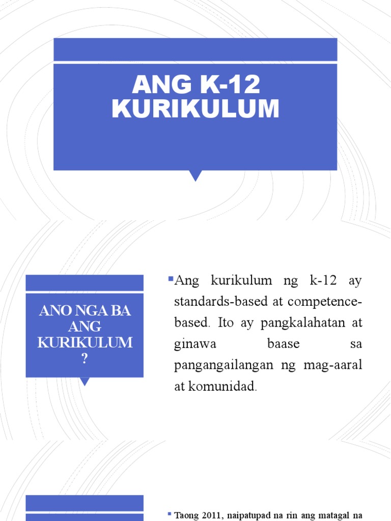 Ang K-12 Kurikulum | PDF