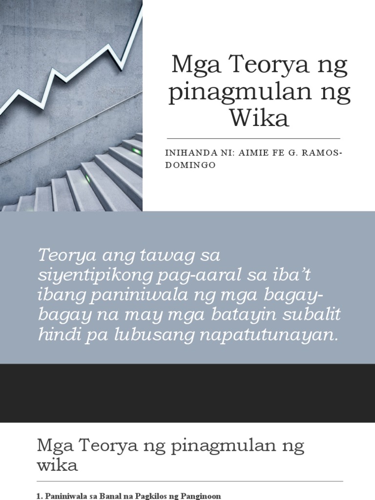 Mga Teorya NG Pinagmulan NG Wika | PDF
