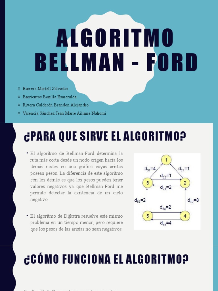 Equipo 3. Proyecto Del Algoritmo de Bellman-Ford | PDF | Algoritmos ... Equipo 3. Proyecto Del Algoritmo de Bellman-Ford | PDF | Algoritmos ...