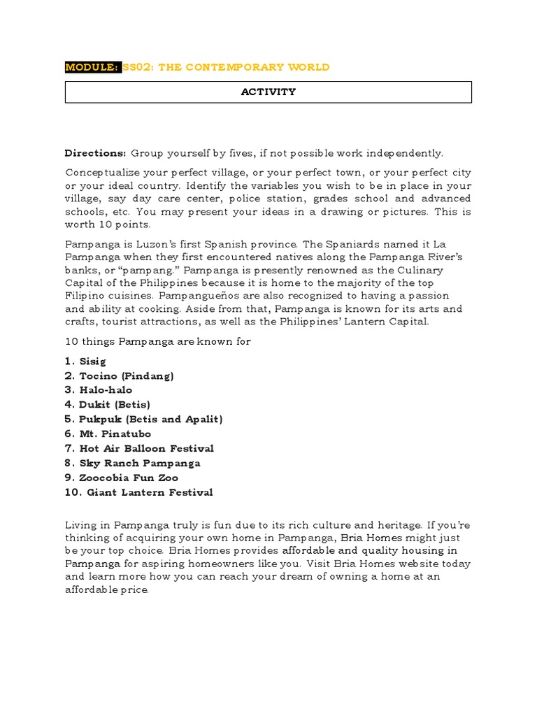 Ideal Living in Pampanga: A Guide | PDF