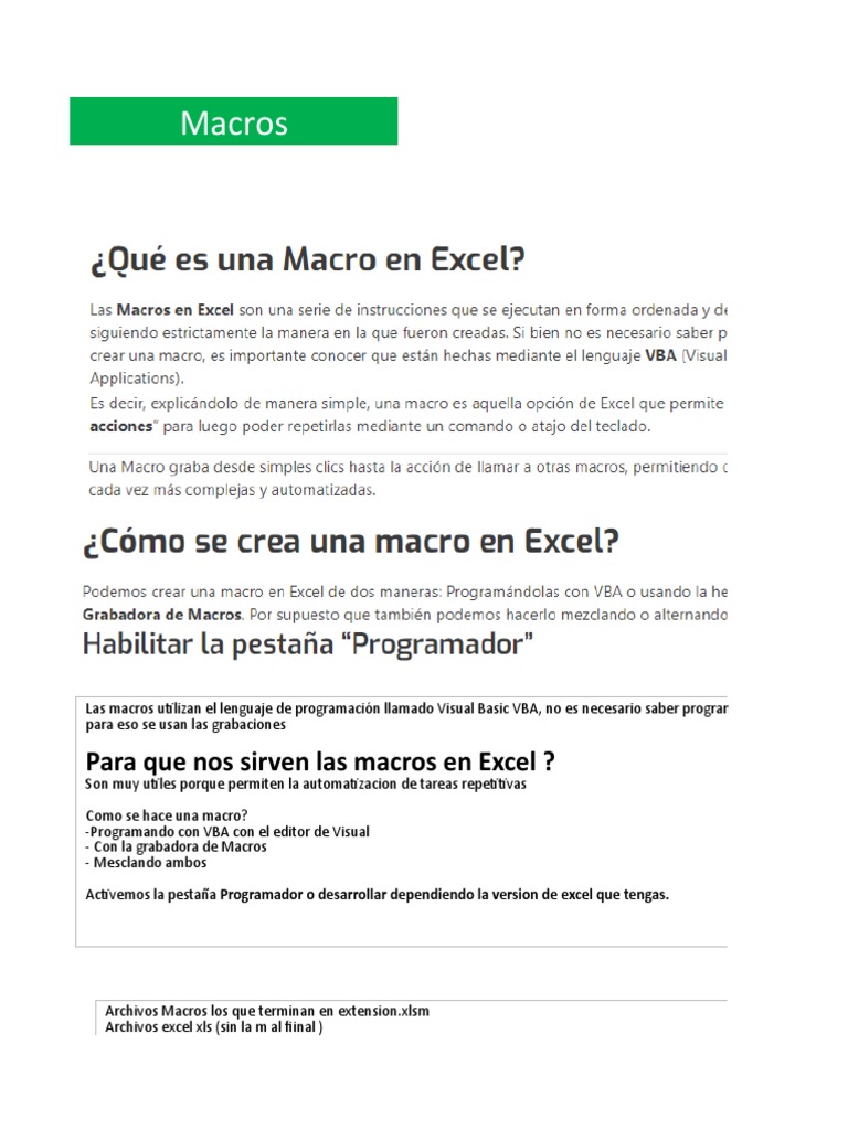 Practicas 17 y 18 Macros | Descargar gratis PDF | Microsoft Excel | Macro (informática)