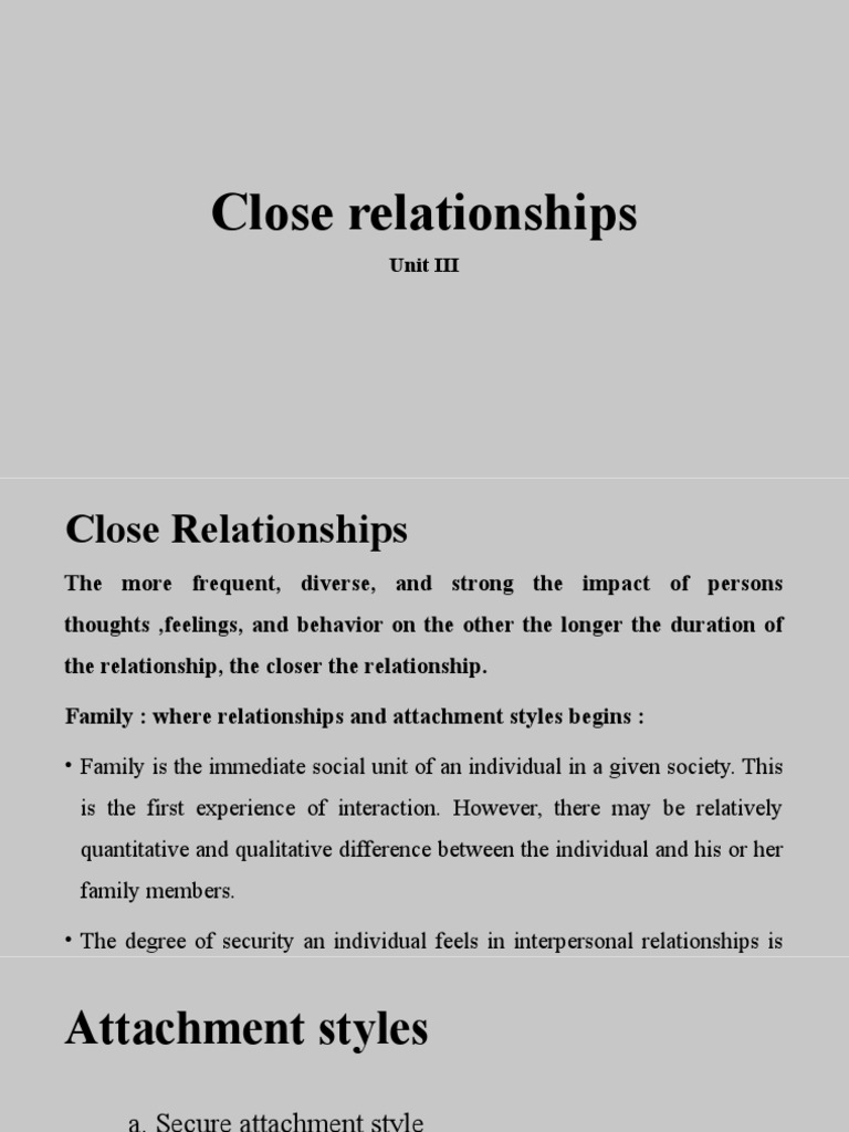 Understanding Close Relationships | PDF | Attachment Theory | Loneliness