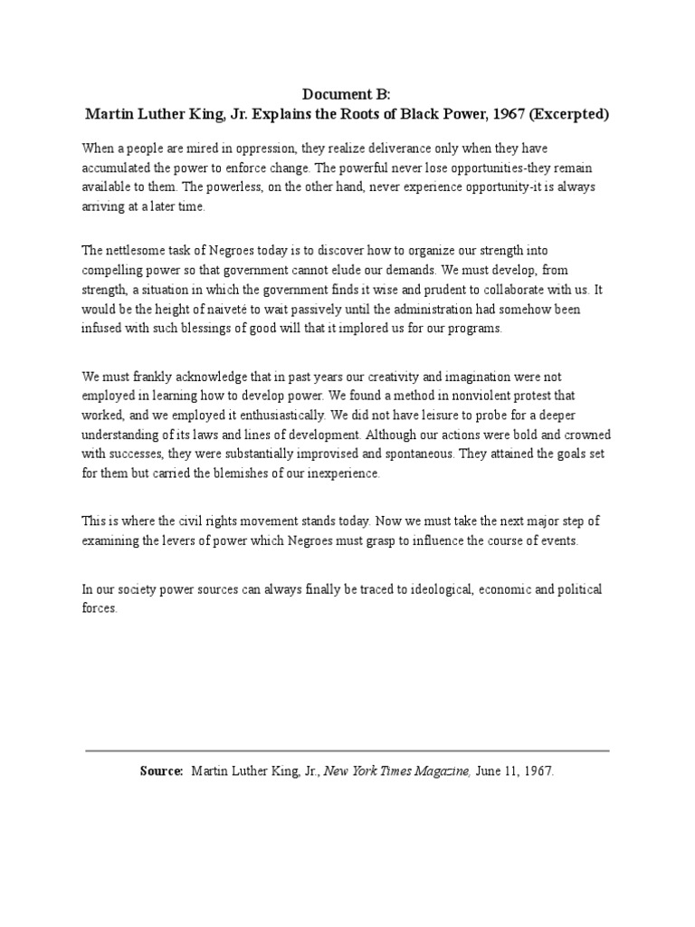 Document B - Martin Luther King, JR | PDF