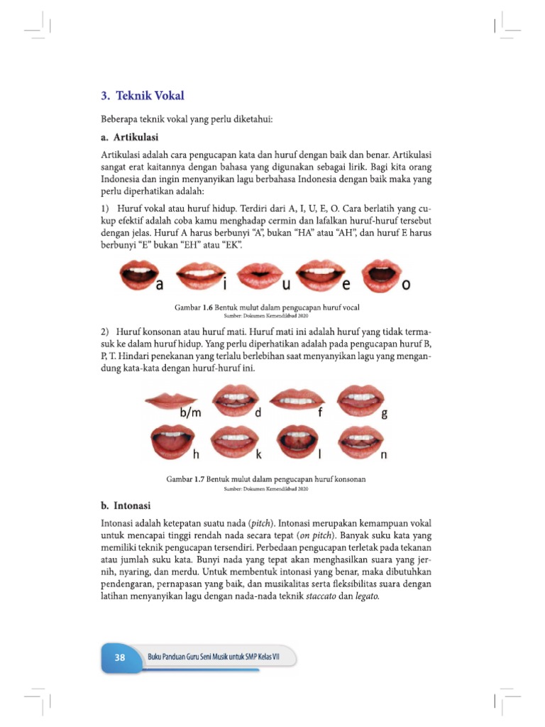 Materi 6 Maret 2023 Kelas 7 - Tehnik Vokal | PDF