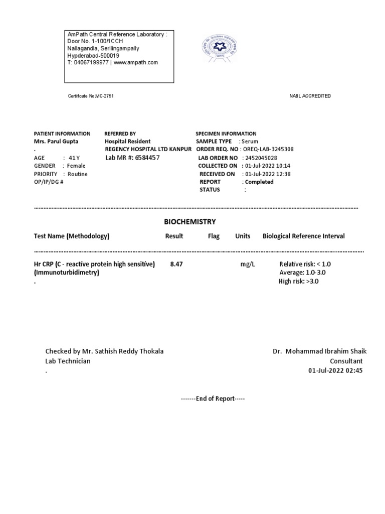 Am Path Report | PDF | Medical Laboratory | Health Care