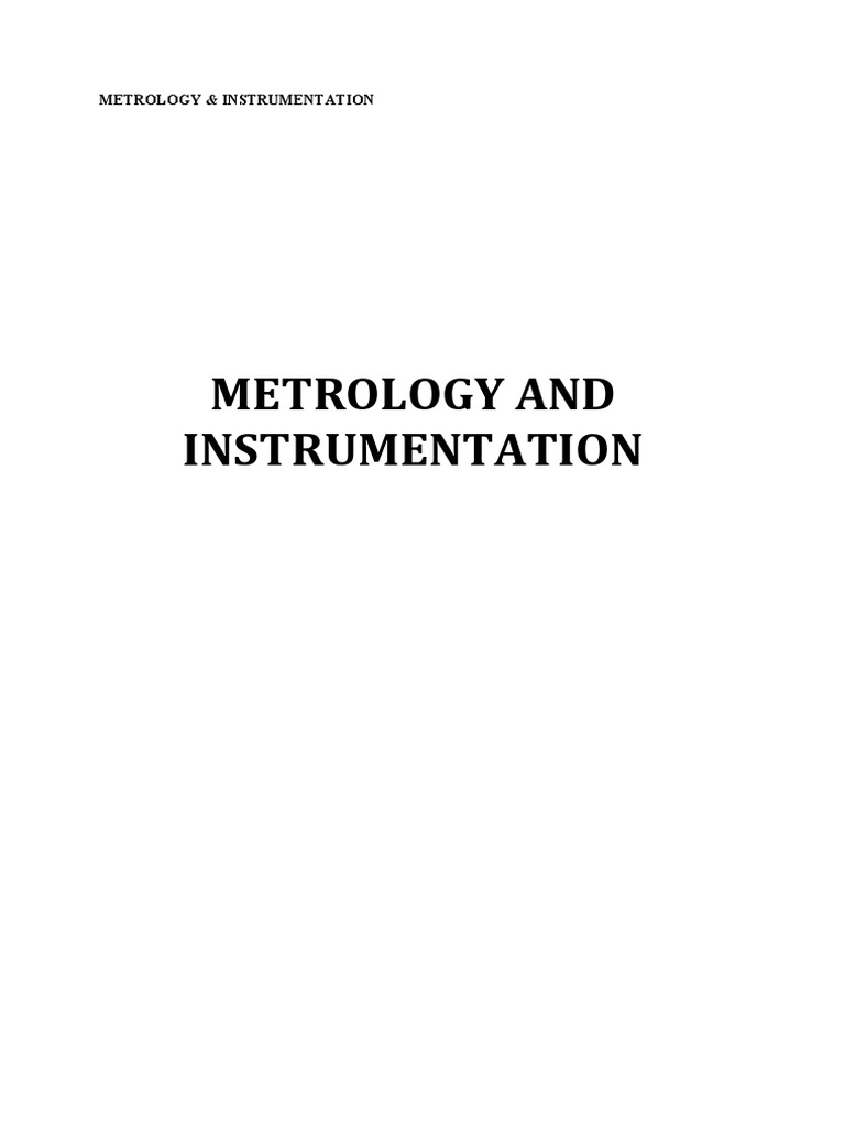 Metrology & Instrumentation Course File1 | PDF | Engineering Tolerance ...