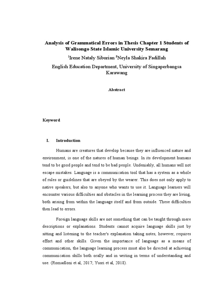 Irene Nataly & Neyla Shakira - Analysis Article | PDF | English Language | Language Acquisition