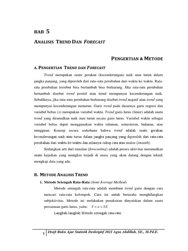 Analisis Trend dan Forecast Statistik | PDF