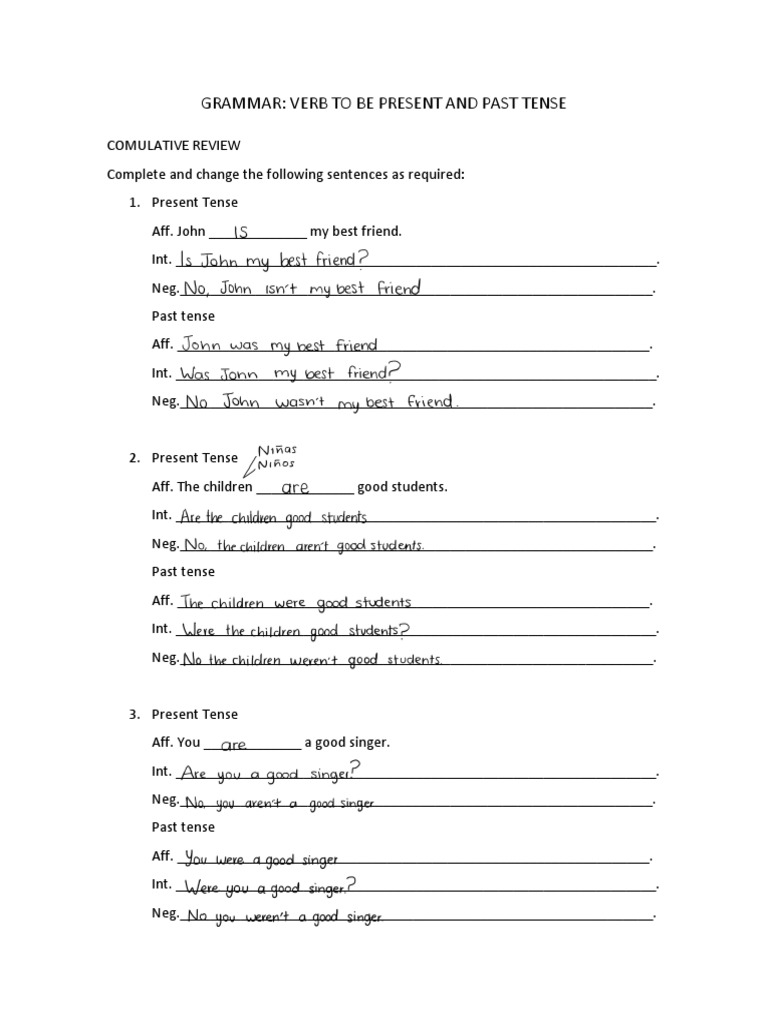 Present and Past Tense | PDF | Grammatical Tense | Grammar