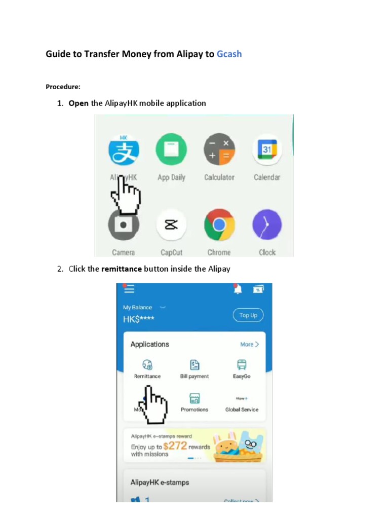 Guide Alipay To Gcash | PDF