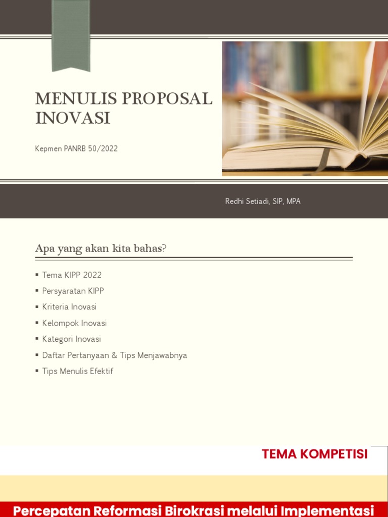 Persiapan KIPP 2023-Menulis Proposal | PDF