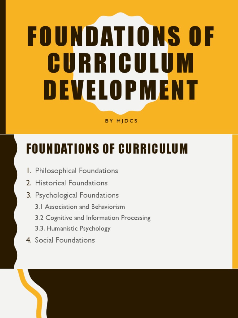 Foundations of Curriculum Development 1 2 | PDF | Curriculum | Psychology