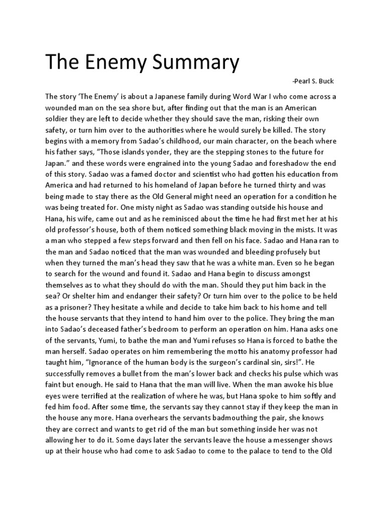 The Enemy Summary | PDF