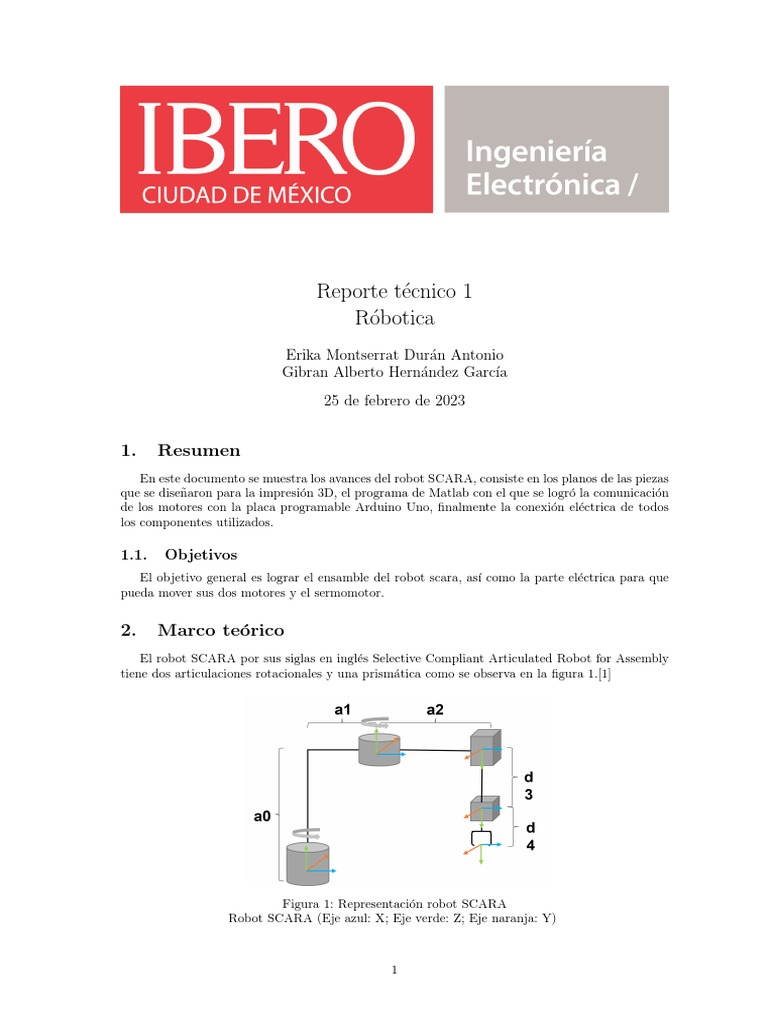 Reporte T Cnico P3 PDF | PDF | Robot | Robótica