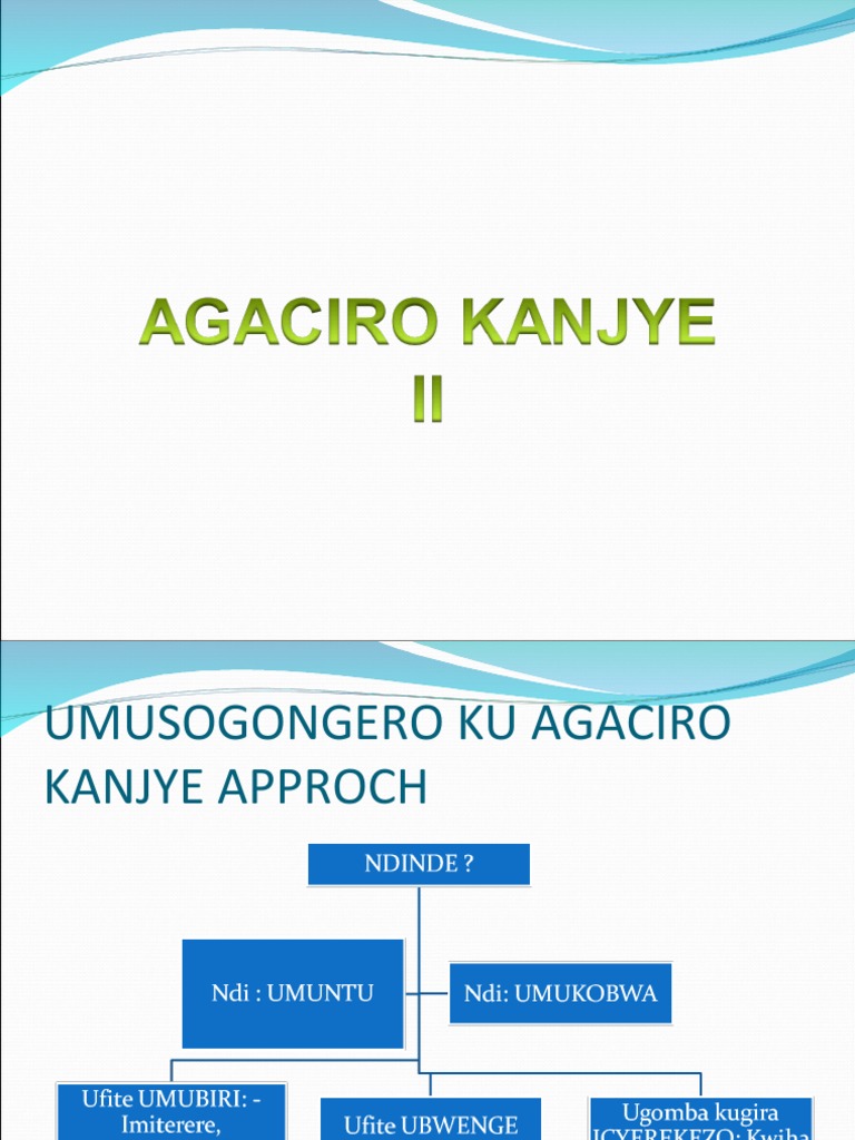 Agaciro Kanjye Approach Ii | PDF