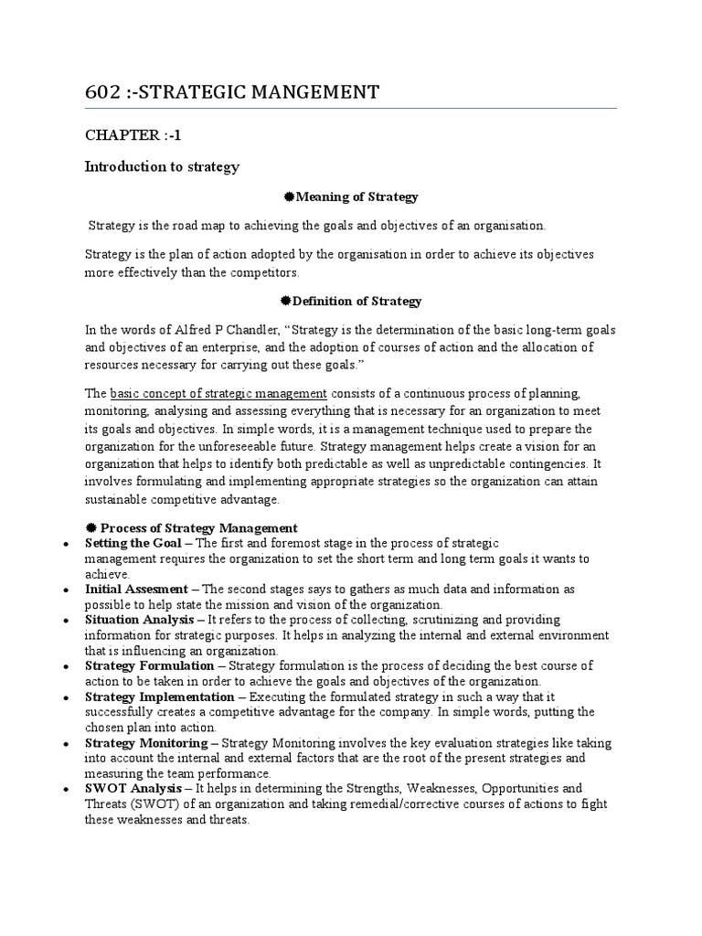 602 Strategic Management | PDF | Strategic Management | Swot Analysis