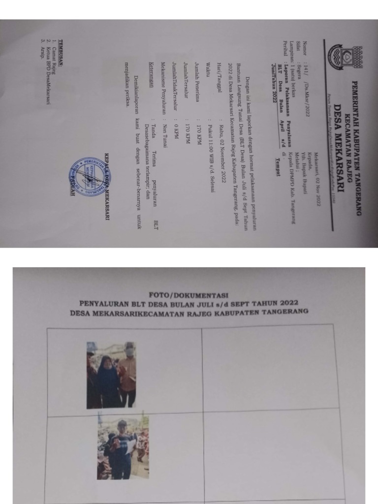 SPJ BLT DD Bulan September 2022 PDF | PDF