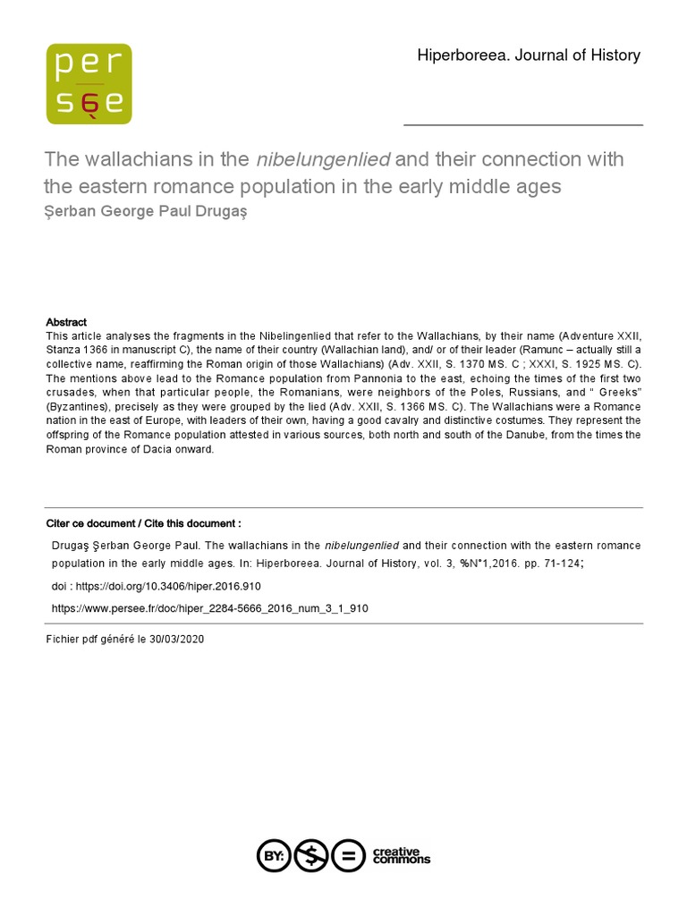 1200 - The Wallachians in The Nibelungenlied and | PDF