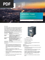 SIPROTEC 7SX85 Profile | PDF | Electrical Grid | Electric Motor