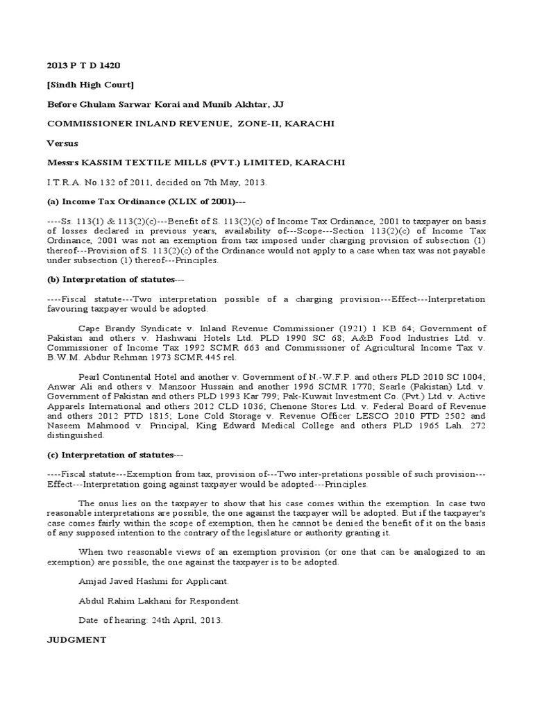 2013 P T D 1420 | PDF | Taxes | Taxpayer