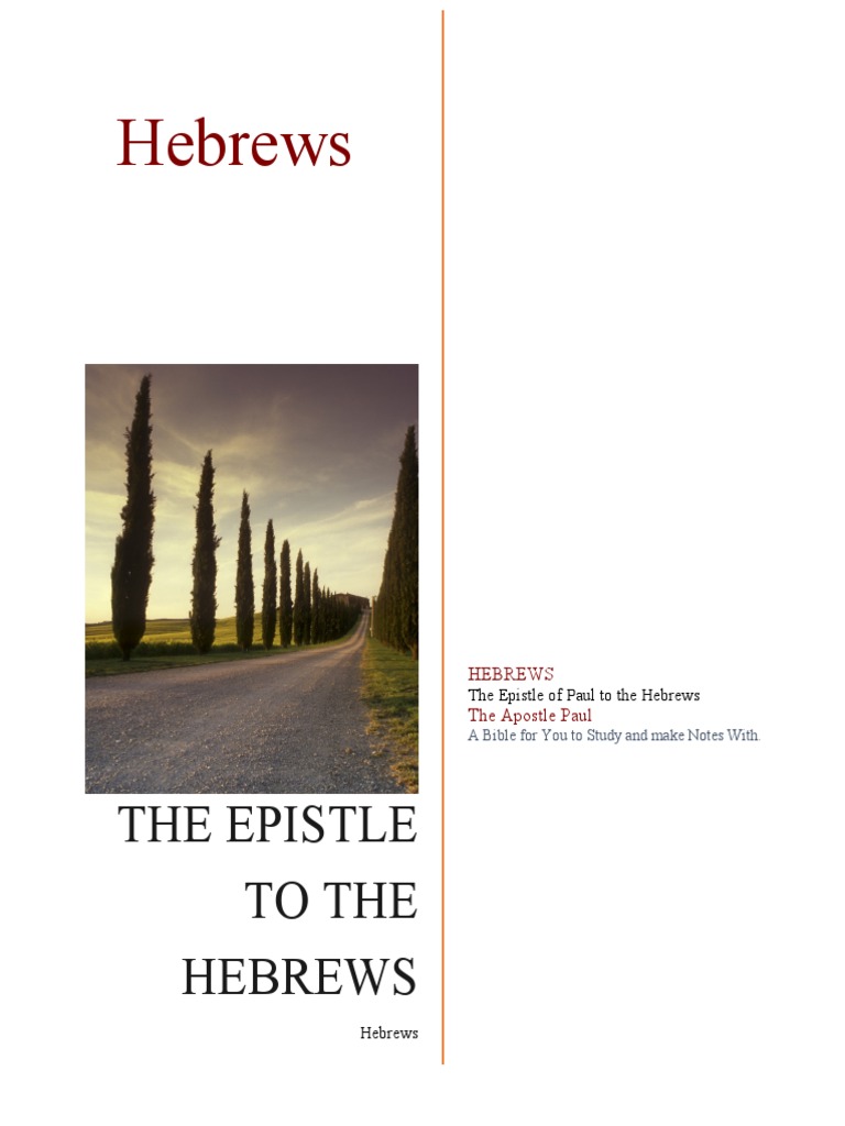 Hebrews | PDF | Epistle To The Hebrews | Paul The Apostle
