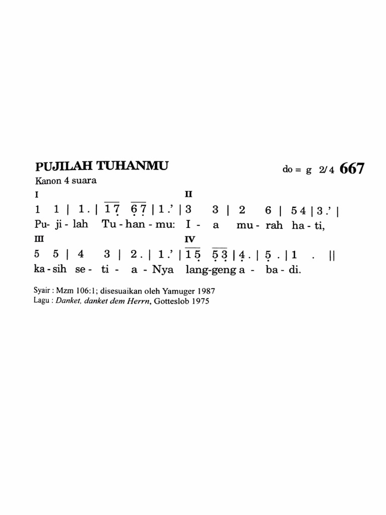 Pujilah Tuhanmu - PS 667 | PDF