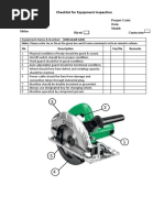 Portable Power Tools Inspection Checklist | PDF