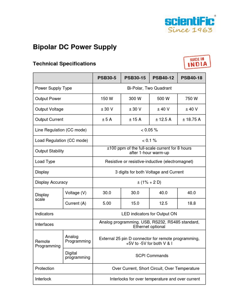 PSB Series - Lit - V1.2.1 Updated | PDF | Power Supply | Electrical ...