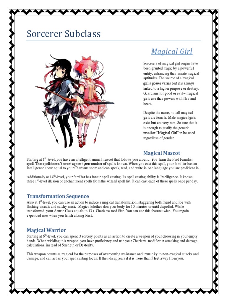 Magical Girl (Sorcerer) | PDF | Magician (Fantasy)