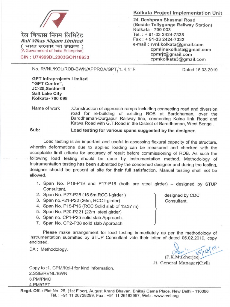 MS Bridge Load Test | PDF