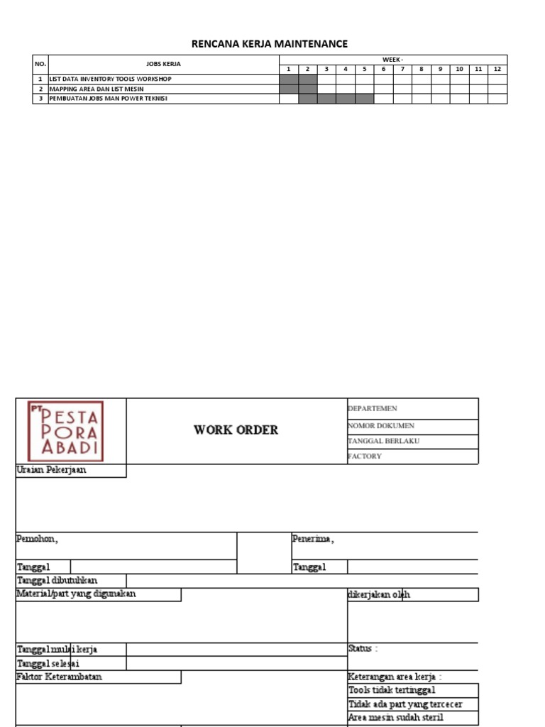 Form Perbaikan WO | PDF