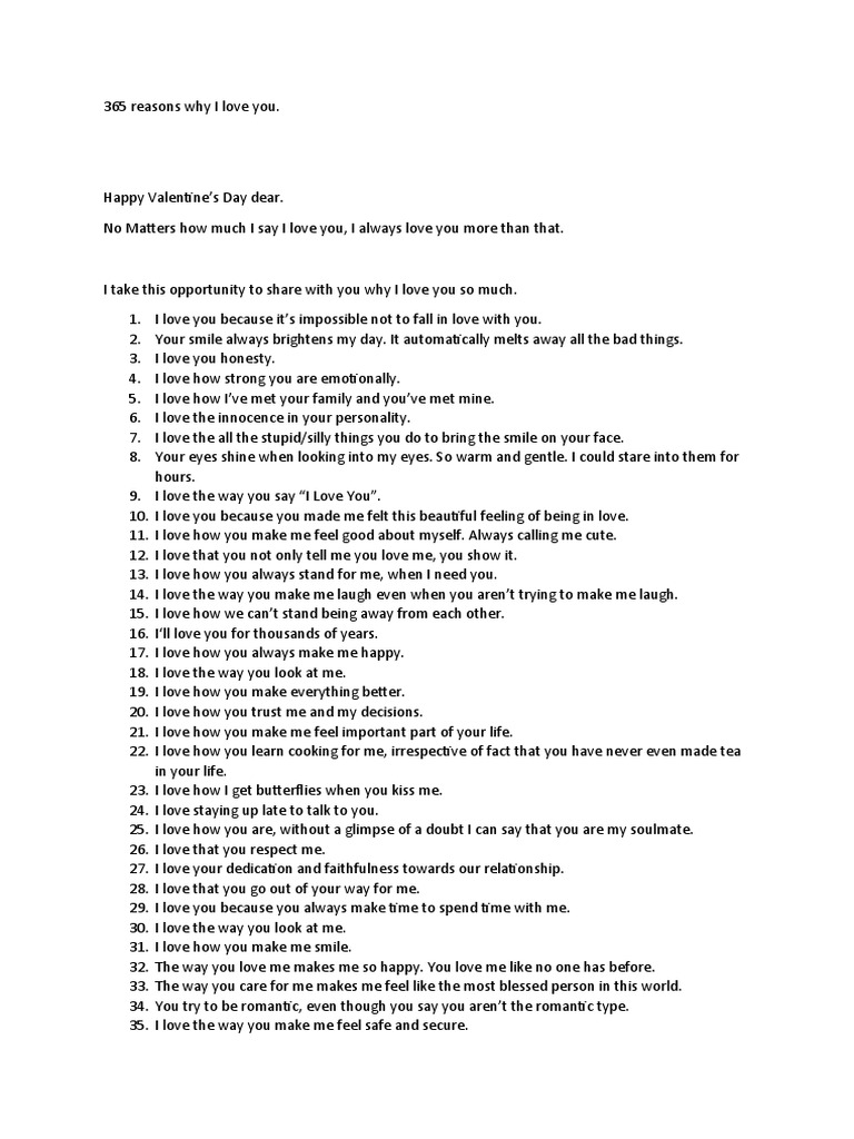 50 Reasons Why I Love You | PDF 50 Reasons Why I Love You | PDF