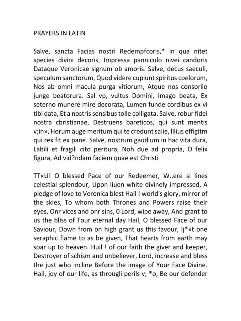 Prayers in Latin | PDF | Religious Belief And Doctrine | Jesus