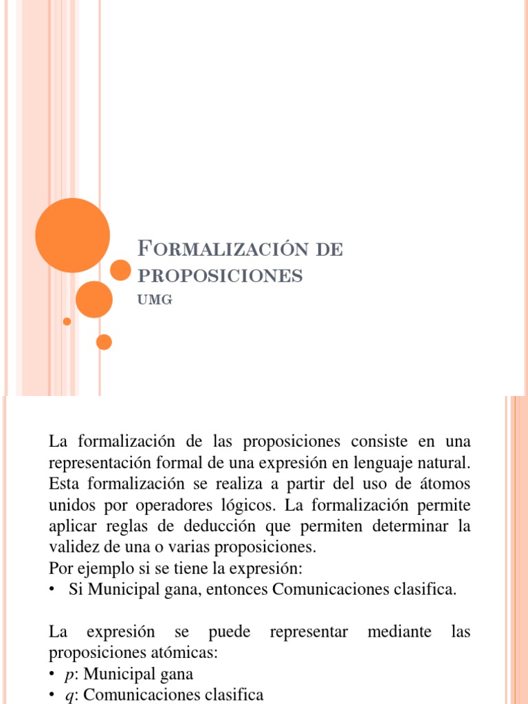 08 Formalización de Proposiciones | PDF