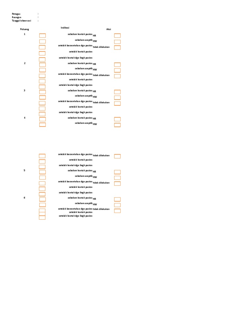 Lembar Observasi Mutu INM | PDF