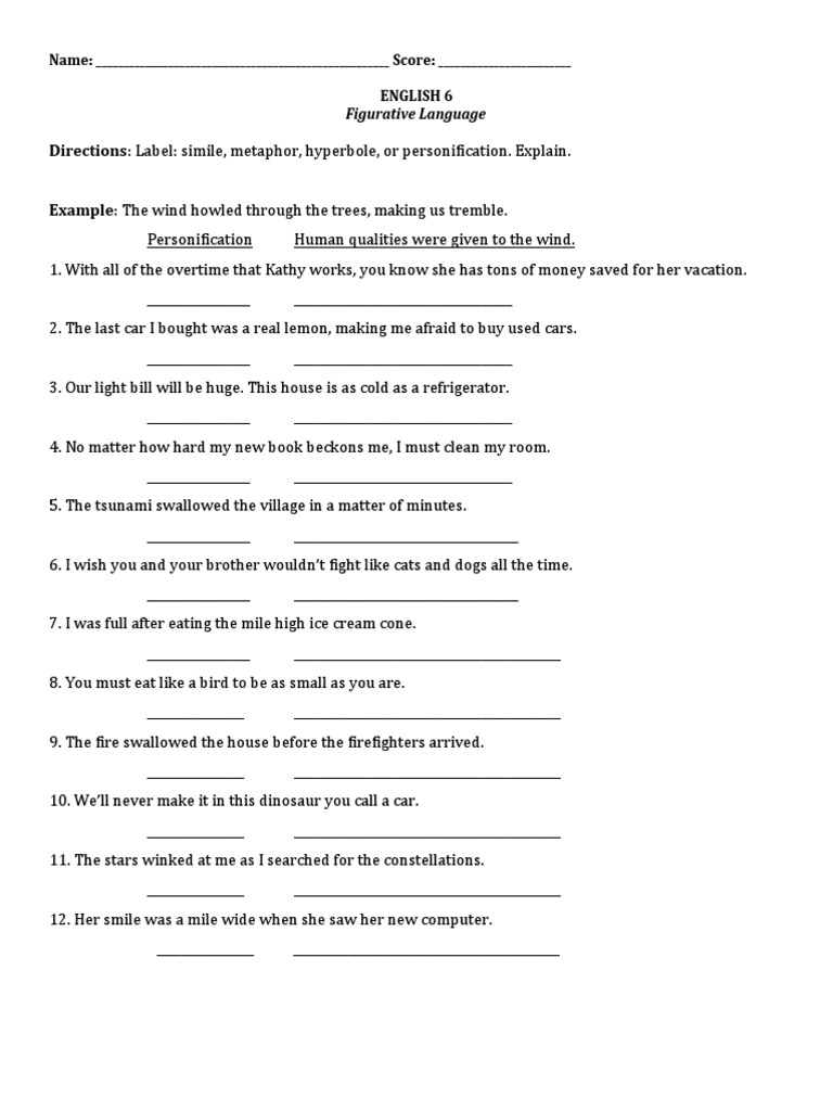 Figurative Language | PDF