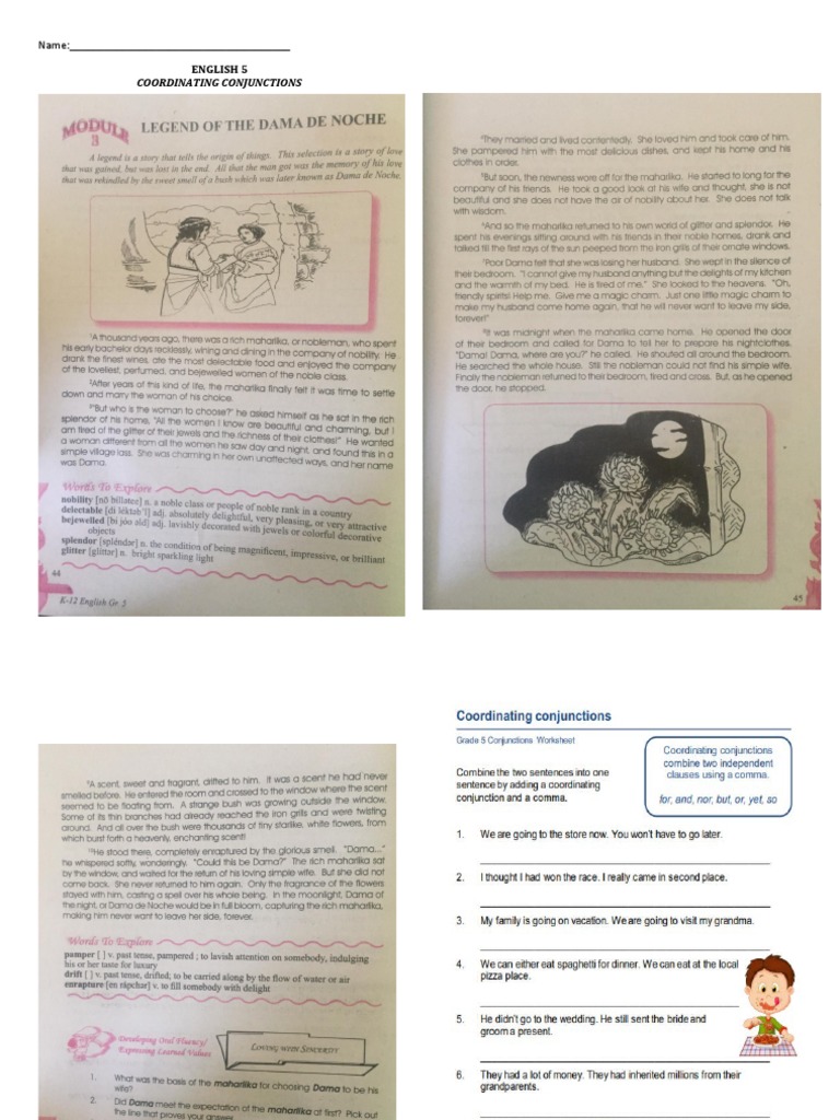 Coordinating Conjunctions Pdf