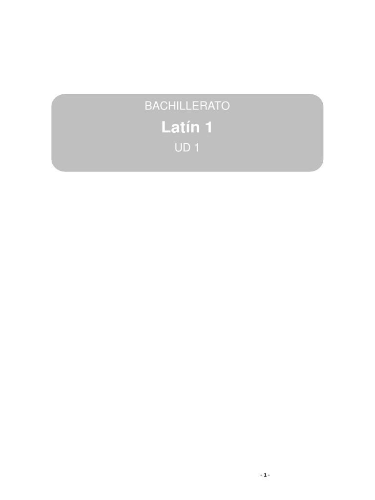 Latin1b U01 | PDF | Traducciones | latín