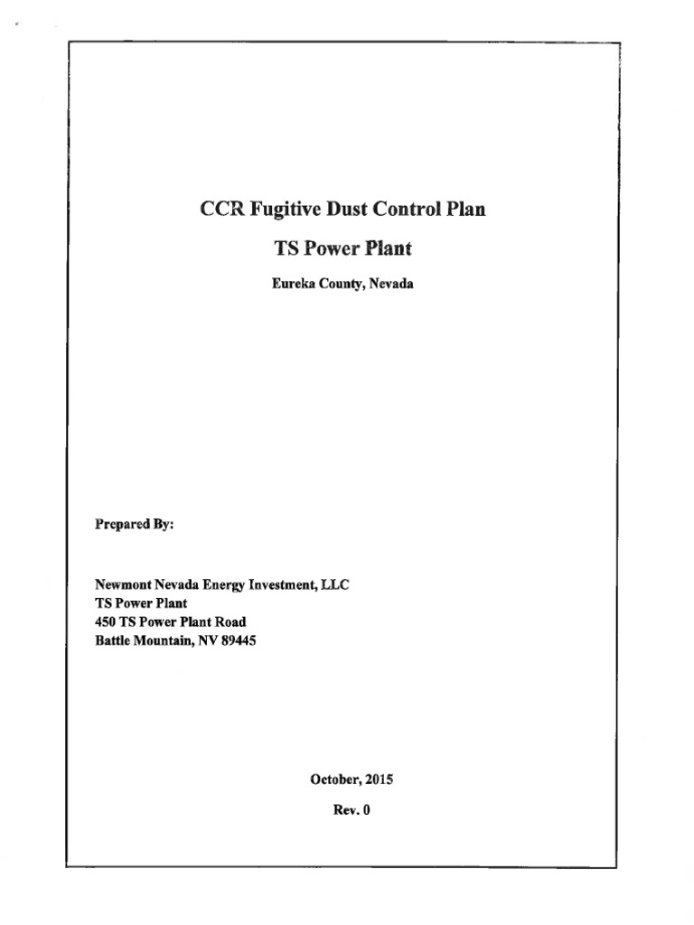 TS Power Plant CCR Fugitive Dust Control Plan | PDF