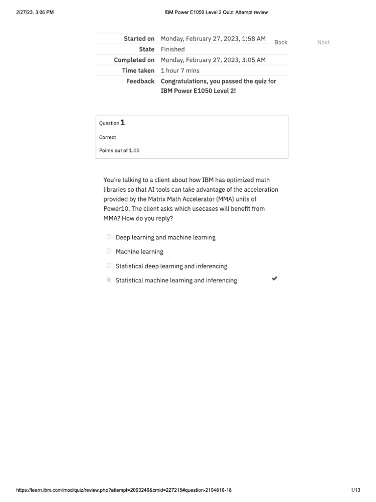 Ibm Power E1050 L2 Quiz Pdf