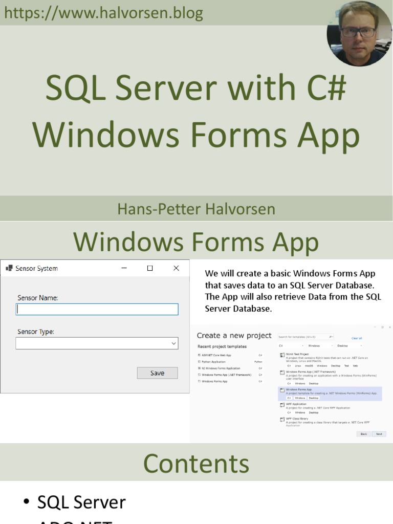 SQL Server With CSharp WinForms | PDF | Databases | Sql