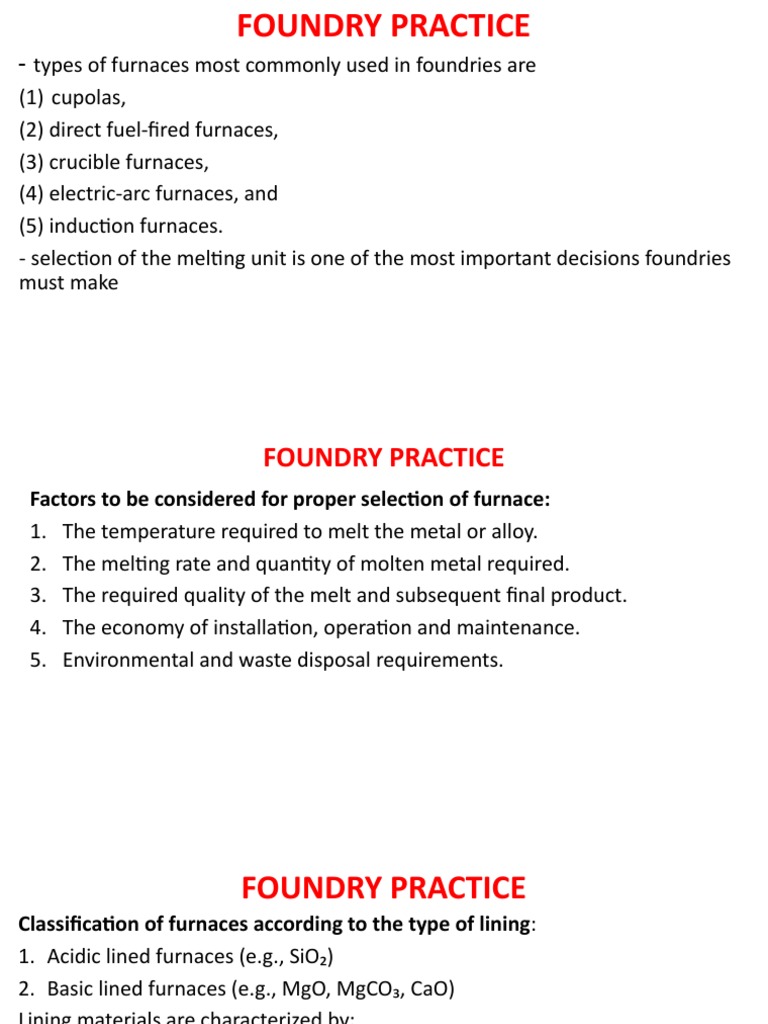 Foundry Practice | PDF | Casting (Metalworking) | Electromagnetic Induction