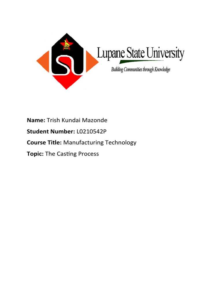 Man Tech Assignment 1 Pdf Casting Metalworking Extrusion