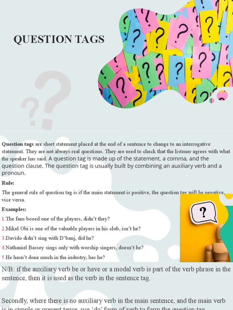 Question Tags | PDF | Language Arts & Discipline