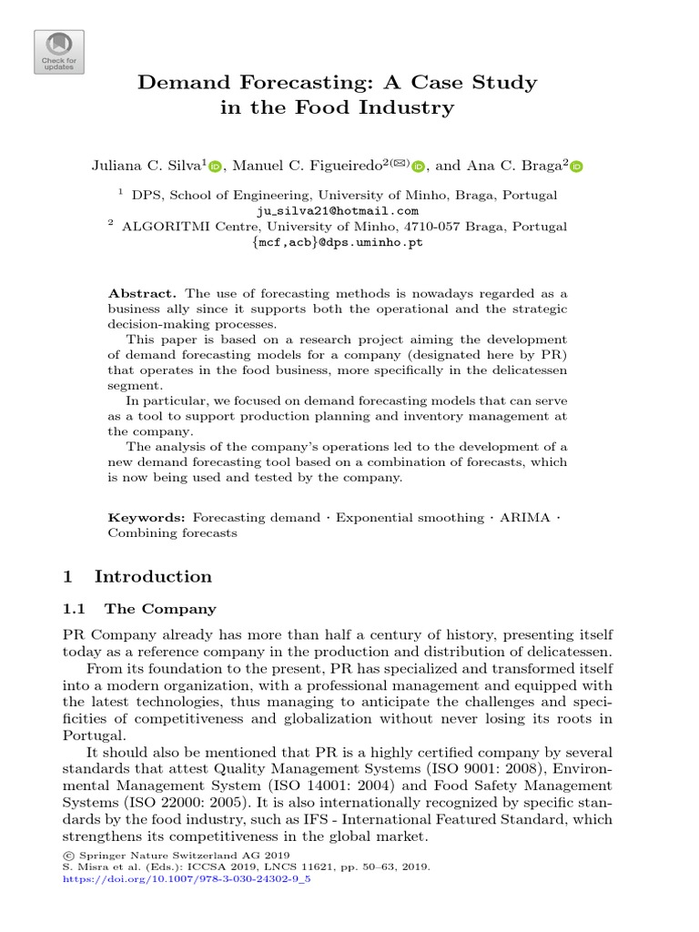 Deamnd Forecasting Casestudy | PDF | Forecasting | Autoregressive ...