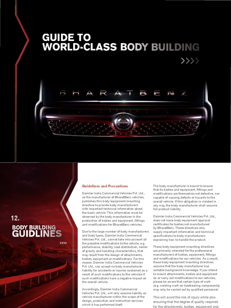 BharatBenz Body Building Guideline HDT RC A5 Lowres 29-09-2020 PDF ...