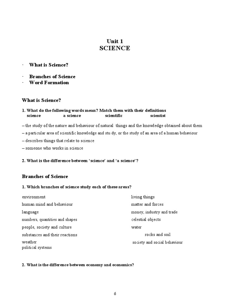Unit 1 SCIENCE | PDF | Science | Solid